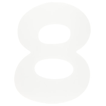 White Wood Number Wall Decor - 8 | Hobby Lobby | 255885